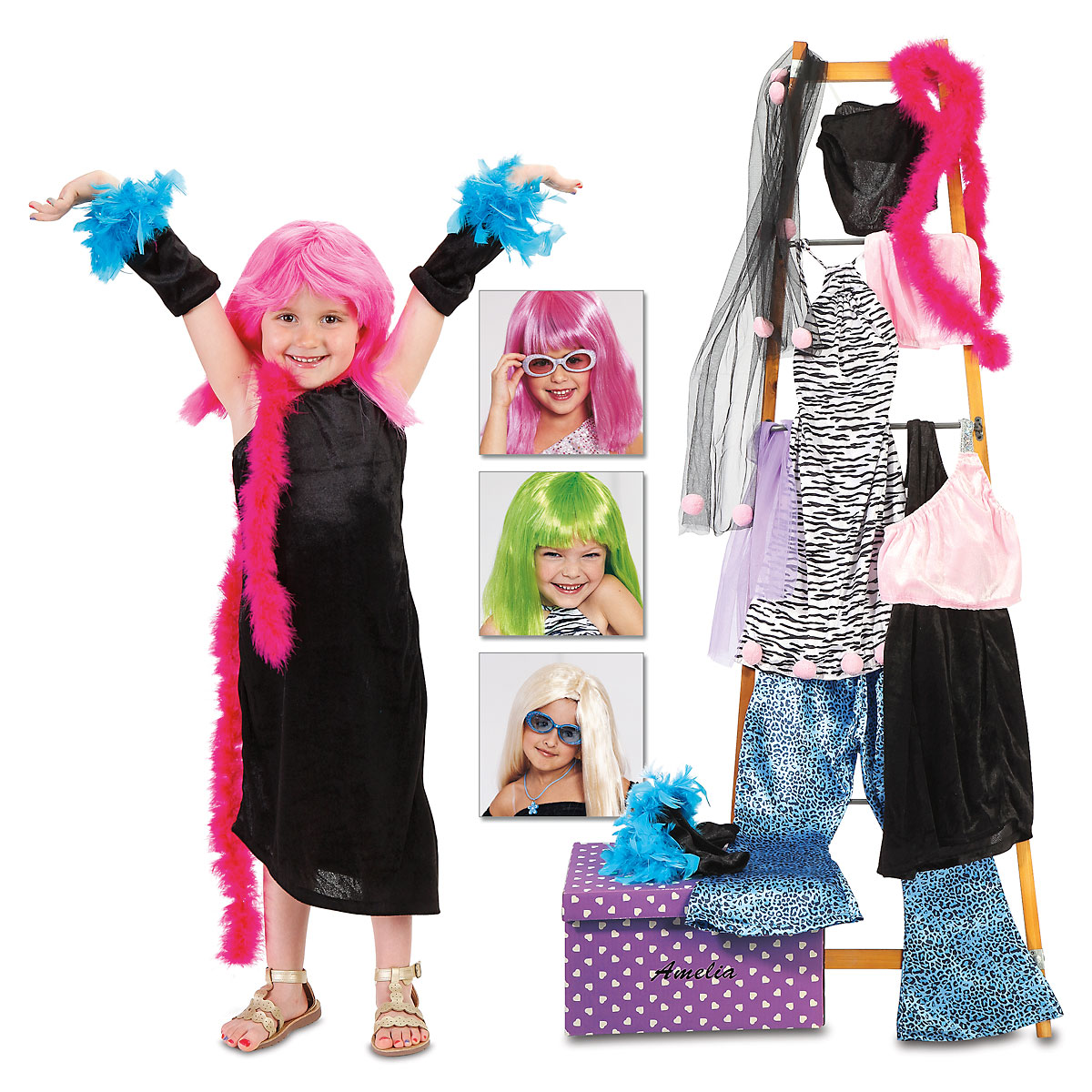 Diva Wigs & Dress Up Trunk | Lillian Vernon