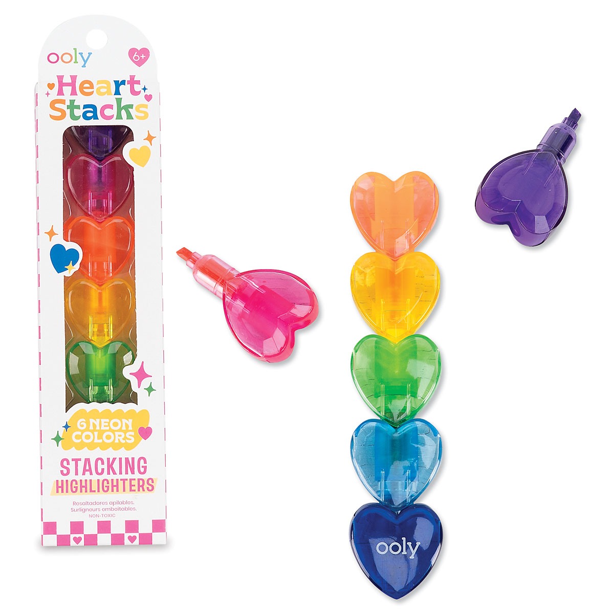 Heart Stacks Highlighters | Lillian Vernon