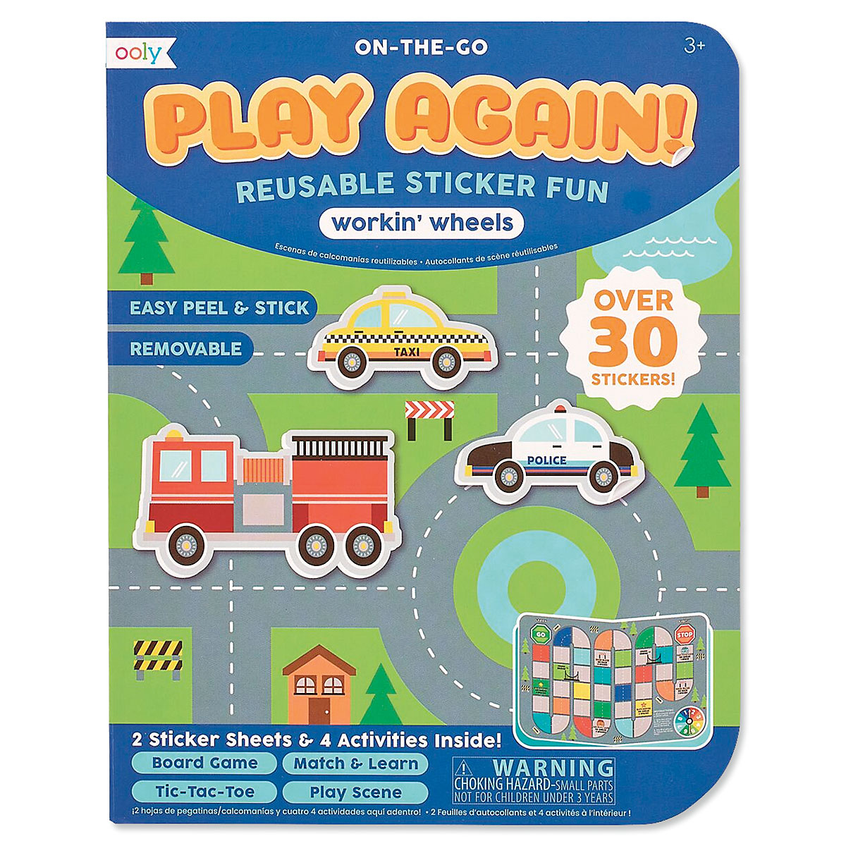 Play Again Working Wheels Reusable Stickers | Lillian Vernon