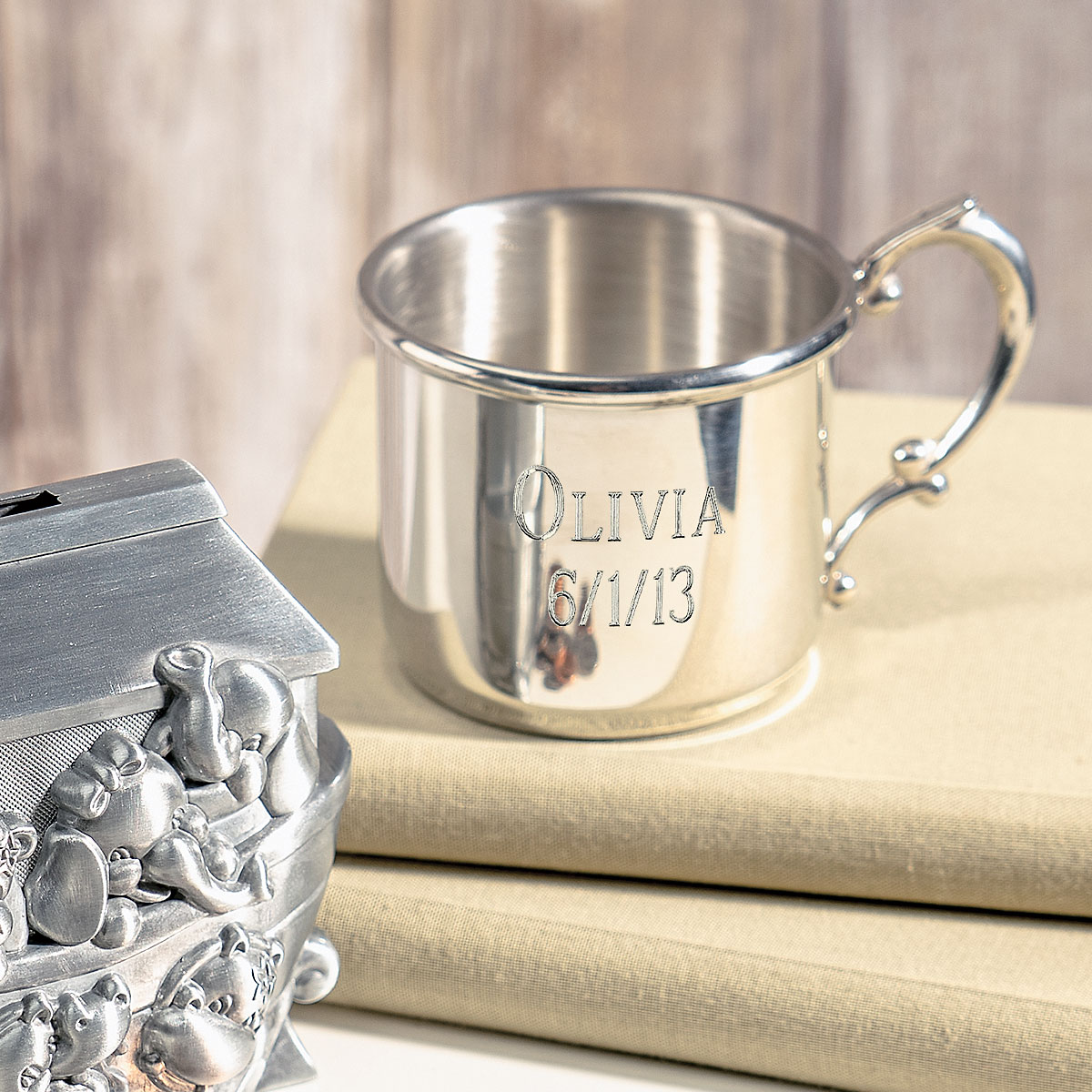 Pewter Personalized Baby Cup | Lillian Vernon