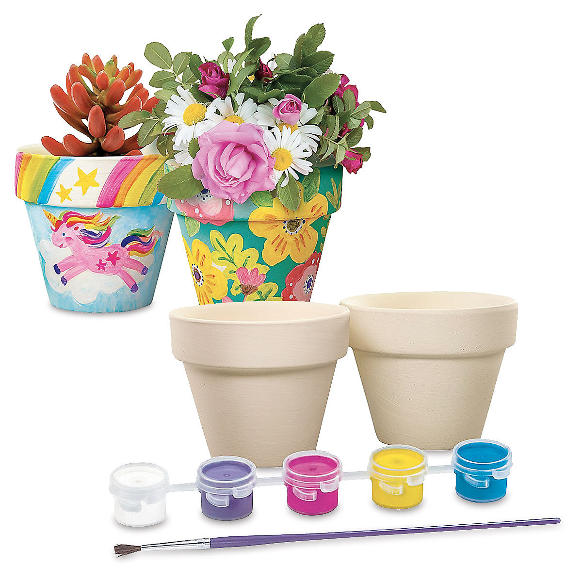 Kids Paint Your Own Flower Pot | Lillian Vernon