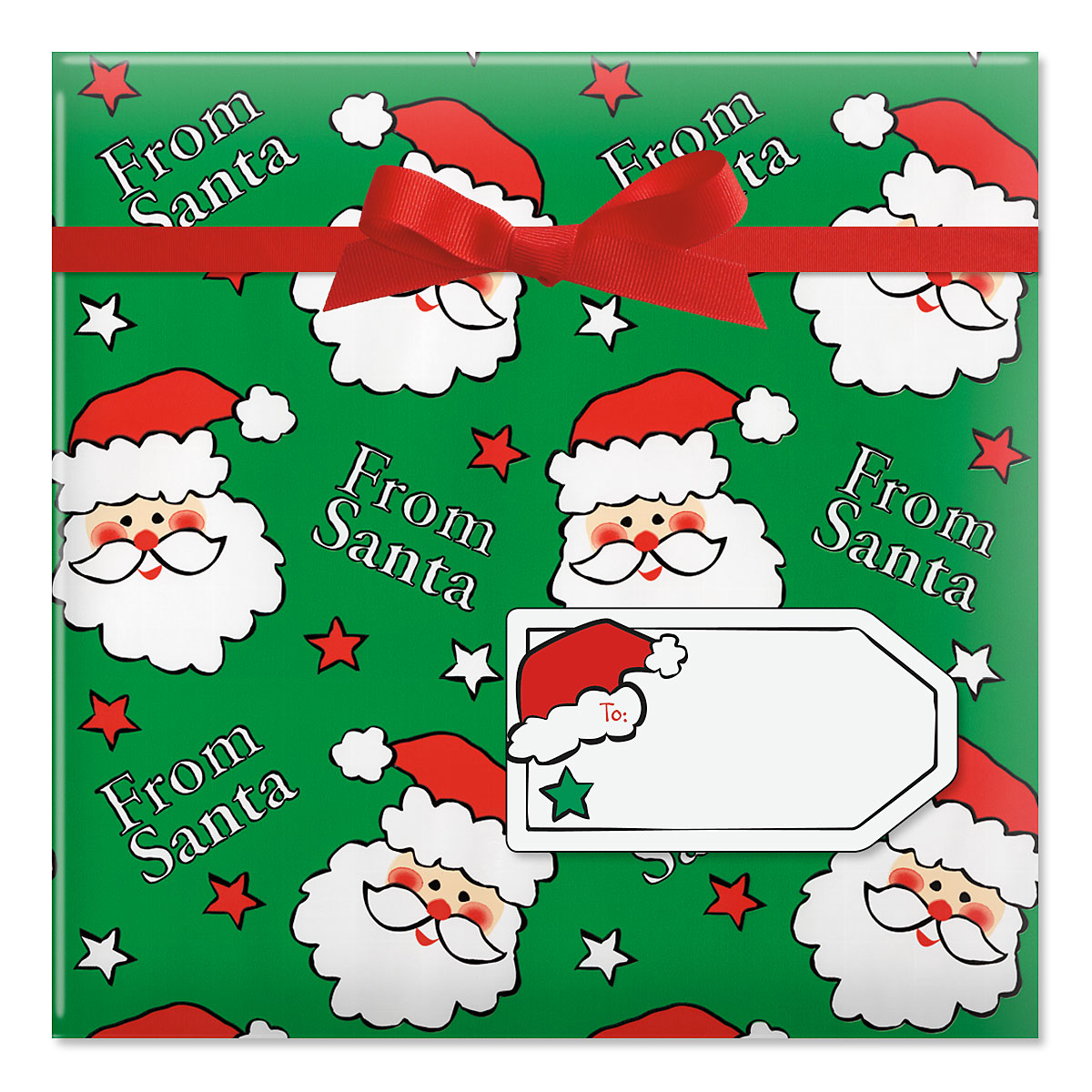 From Santa Holiday Jumbo Rolled Gift Wrap | Lillian Vernon