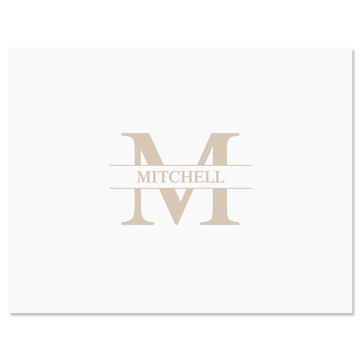 Front & Center Note Card-Taupe-608504C | Lillian Vernon