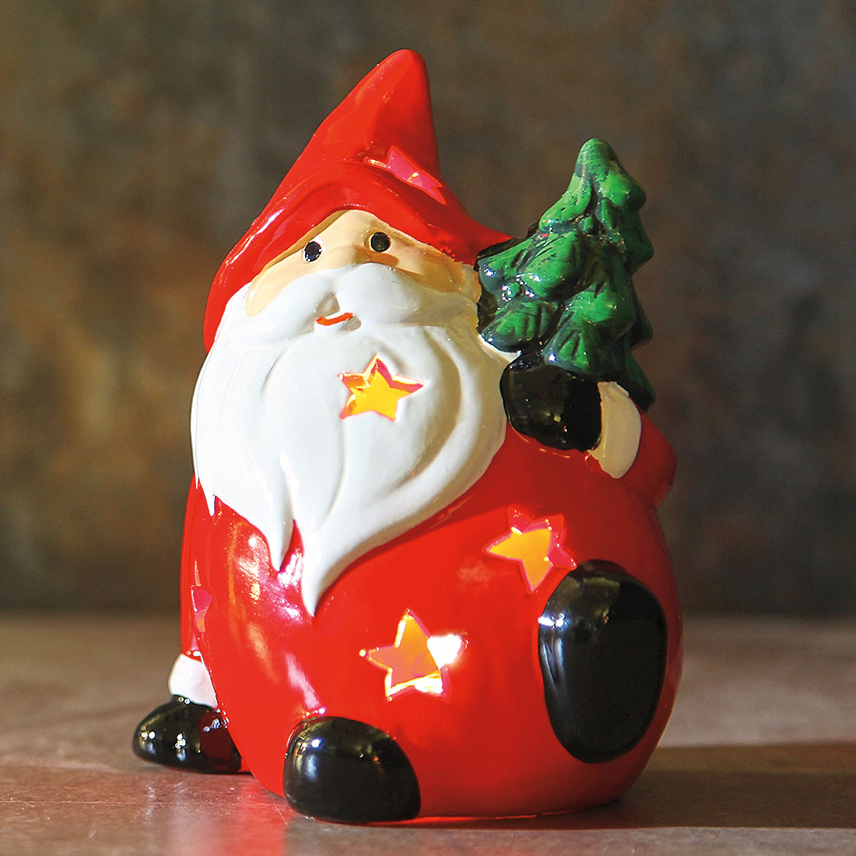 LED Santa Figurine | Lillian Vernon