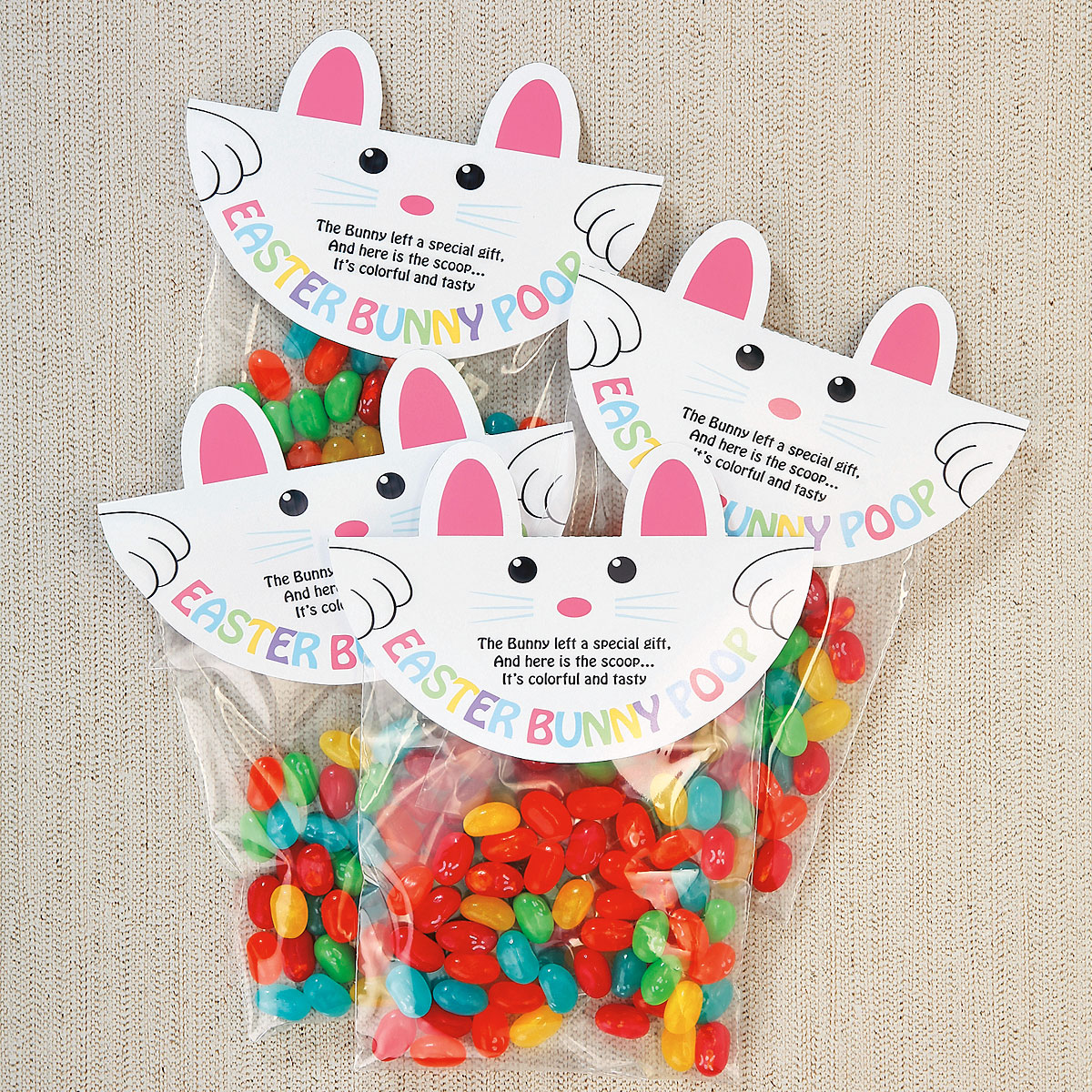 Bunny Poop Treat Bag Toppers | Lillian Vernon