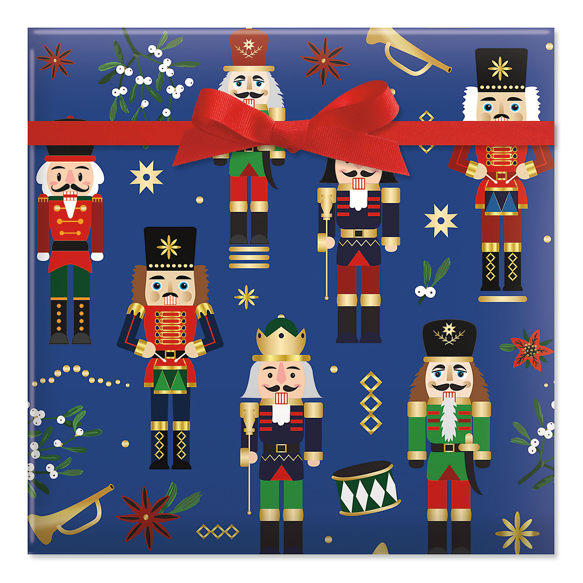 Nutcracker Jumbo Rolled Gift Wrap LV | Lillian Vernon
