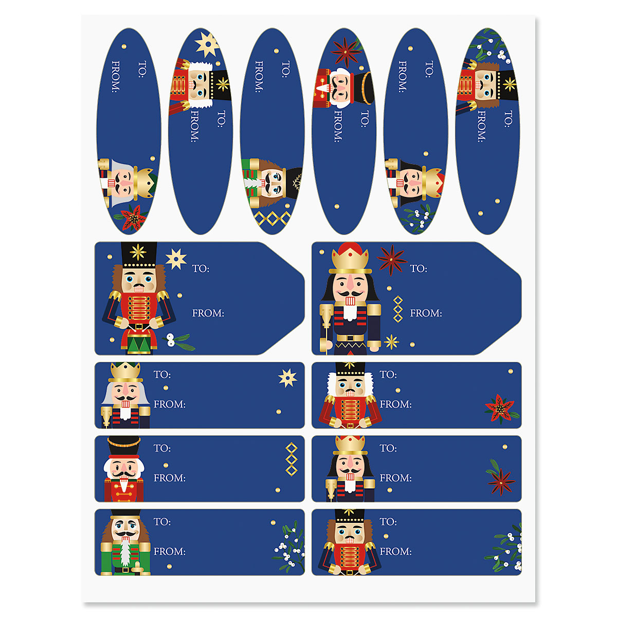 Nutcrackers Gift Wrap To/From Labels | Lillian Vernon