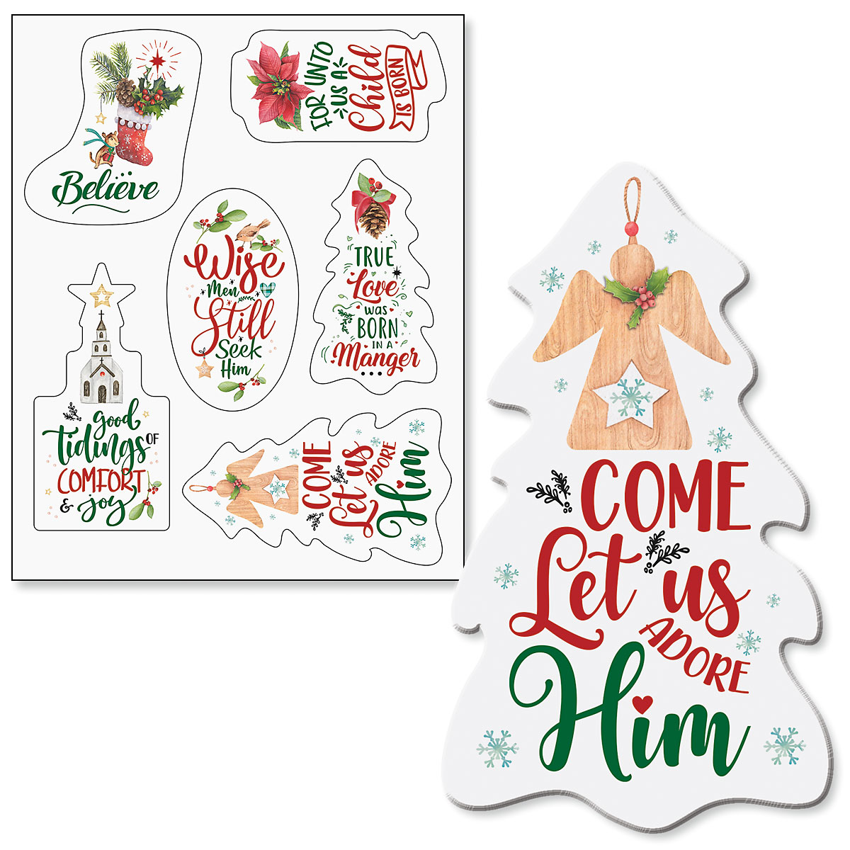 Diecut Christmas Faith Magnets | Lillian Vernon
