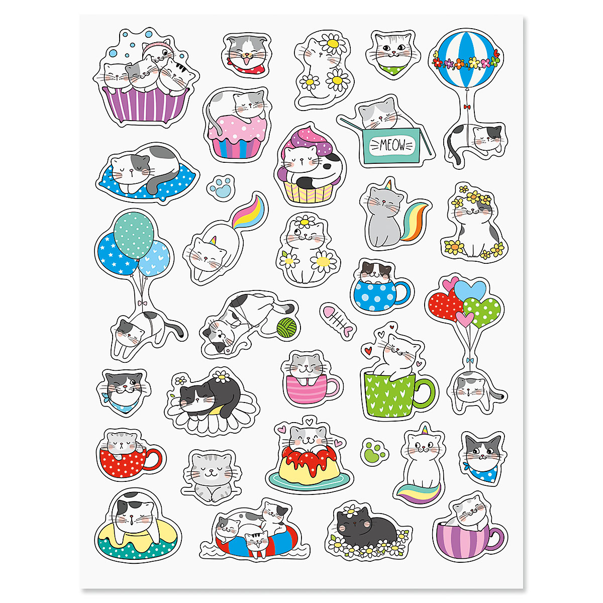 Happy Cats Stickers | Lillian Vernon