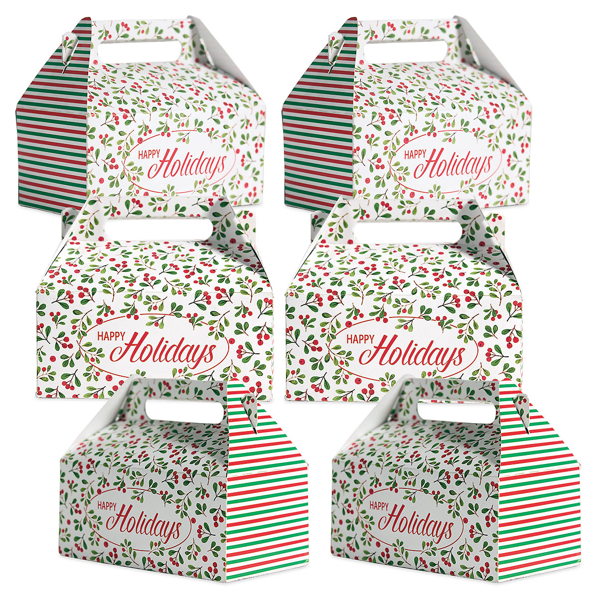 Happy Holidays Gable Treat Boxes | Lillian Vernon