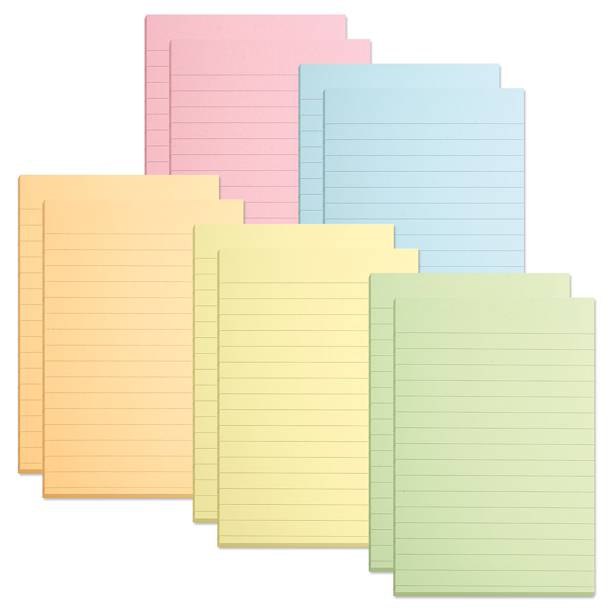 Sticky Lined Note Pad Value Pack | Lillian Vernon