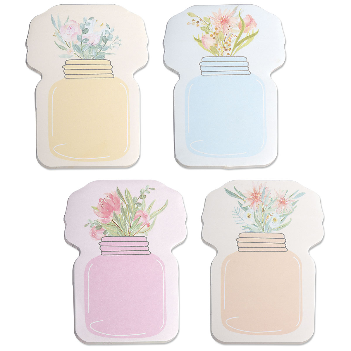 Mason Jar Floral Sticky Notes - BOGO | Lillian Vernon