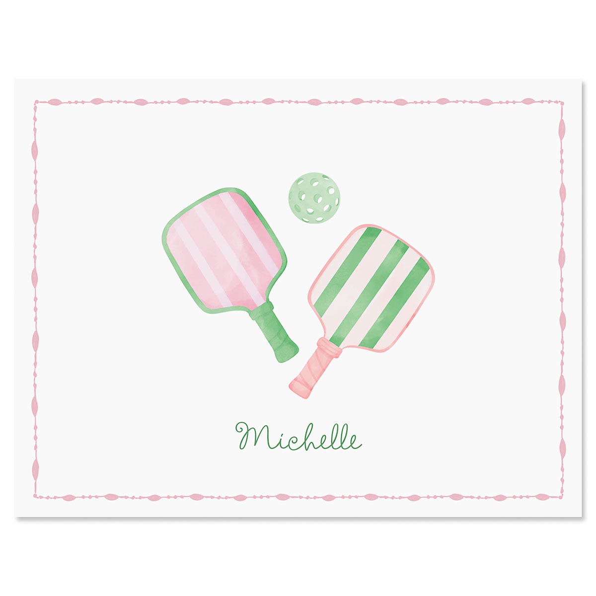 Pickleball Personalized Note Cards | Lillian Vernon