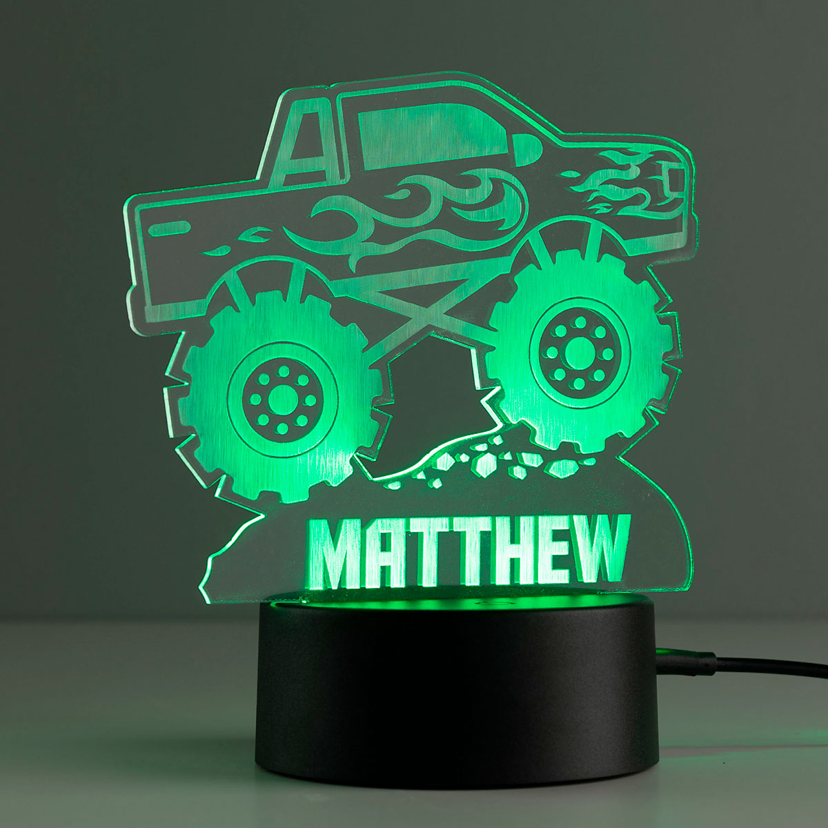 Monster Truck LED Acrylic Nightlight 74538 | Lillian Vernon