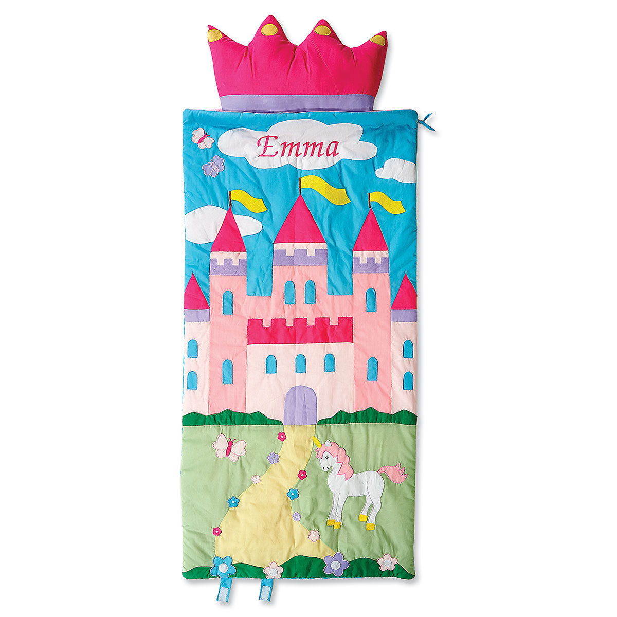 Castle Personalized Sleeping Bag with Detachable Pillow | Lillian Vernon