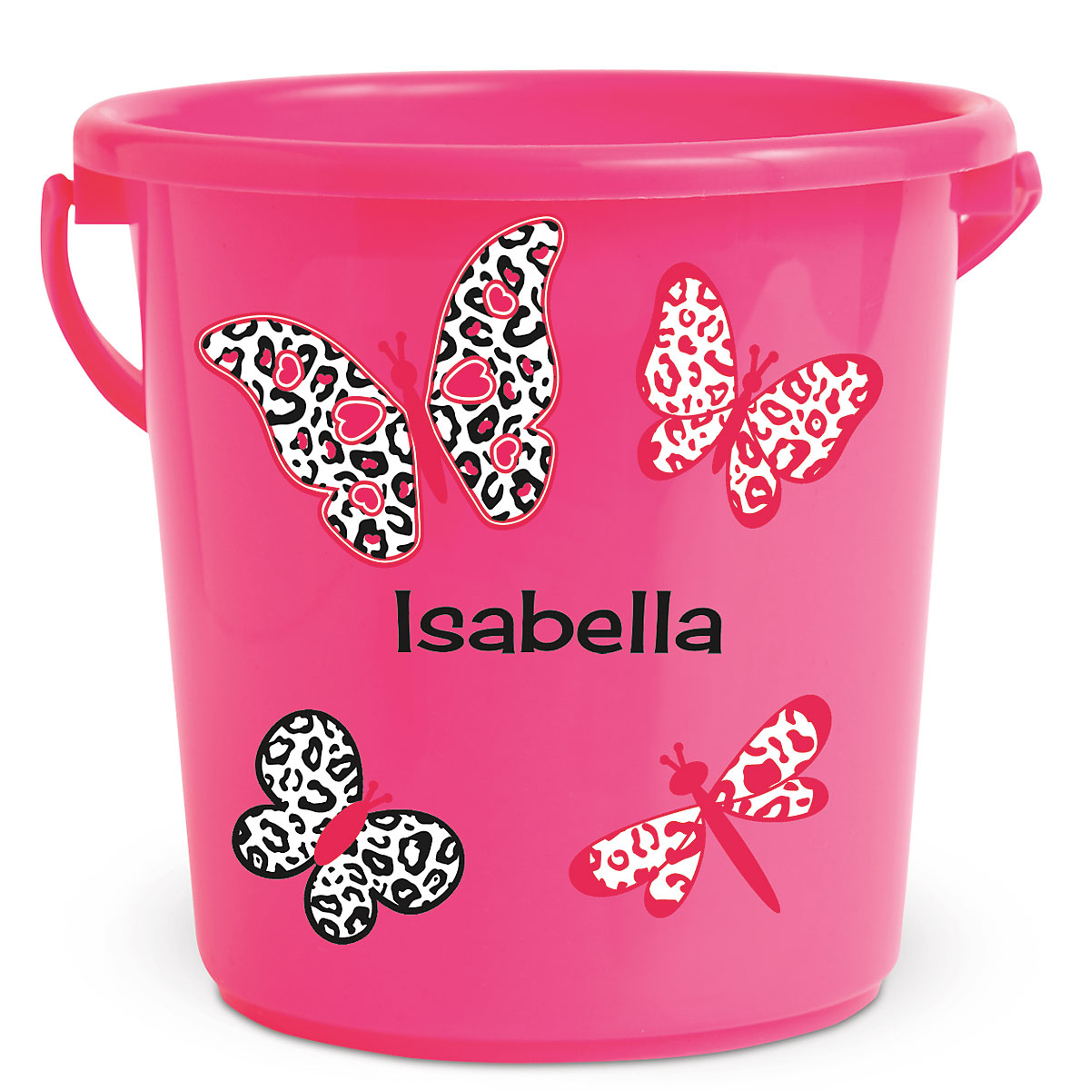 Leopard Butterfly Personalized Kids Beach Bucket 817128 | Lillian Vernon