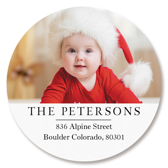 Personalized Classic Round Photo Address Label | Lillian Vernon