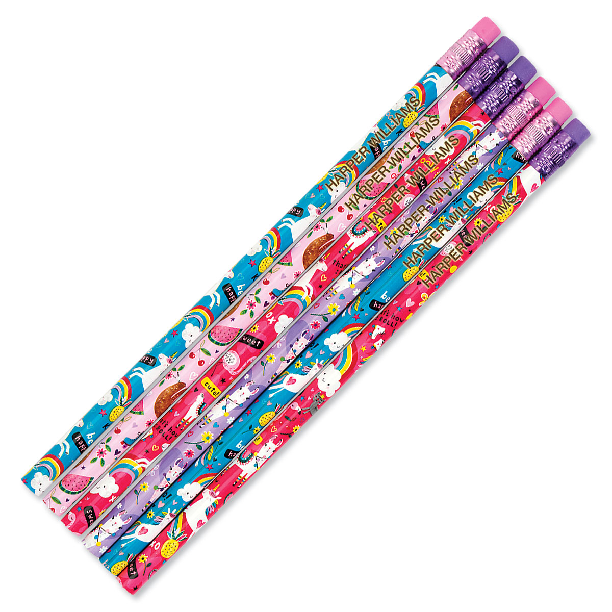 #2 Personalized Hardwood Pencils - Funtastic Friends | Lillian Vernon