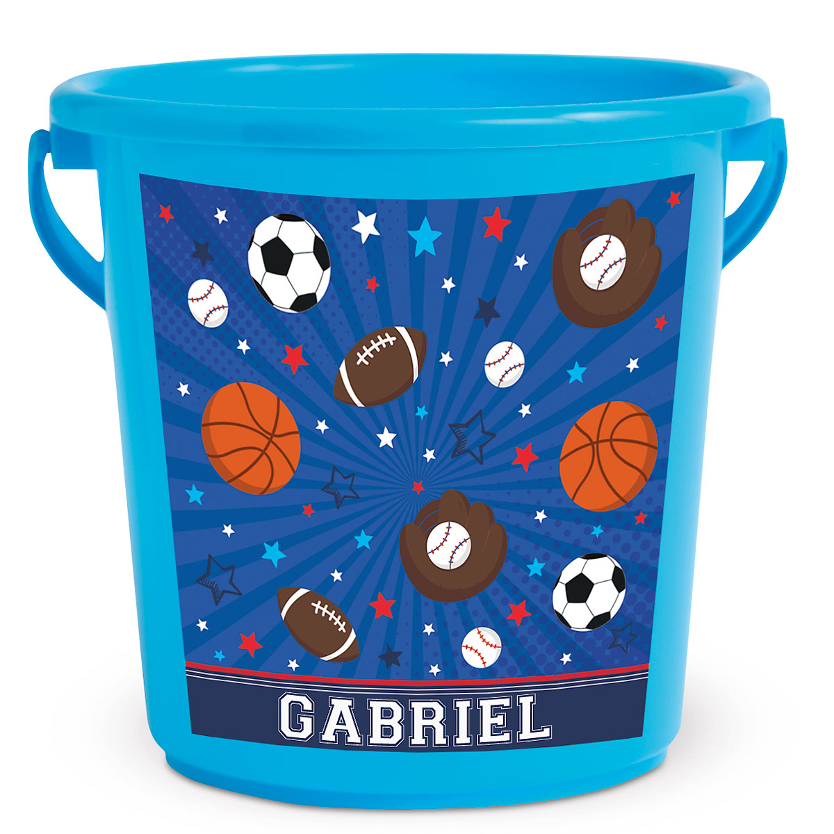 All Sports Personalized Beach Bucket | Lillian Vernon