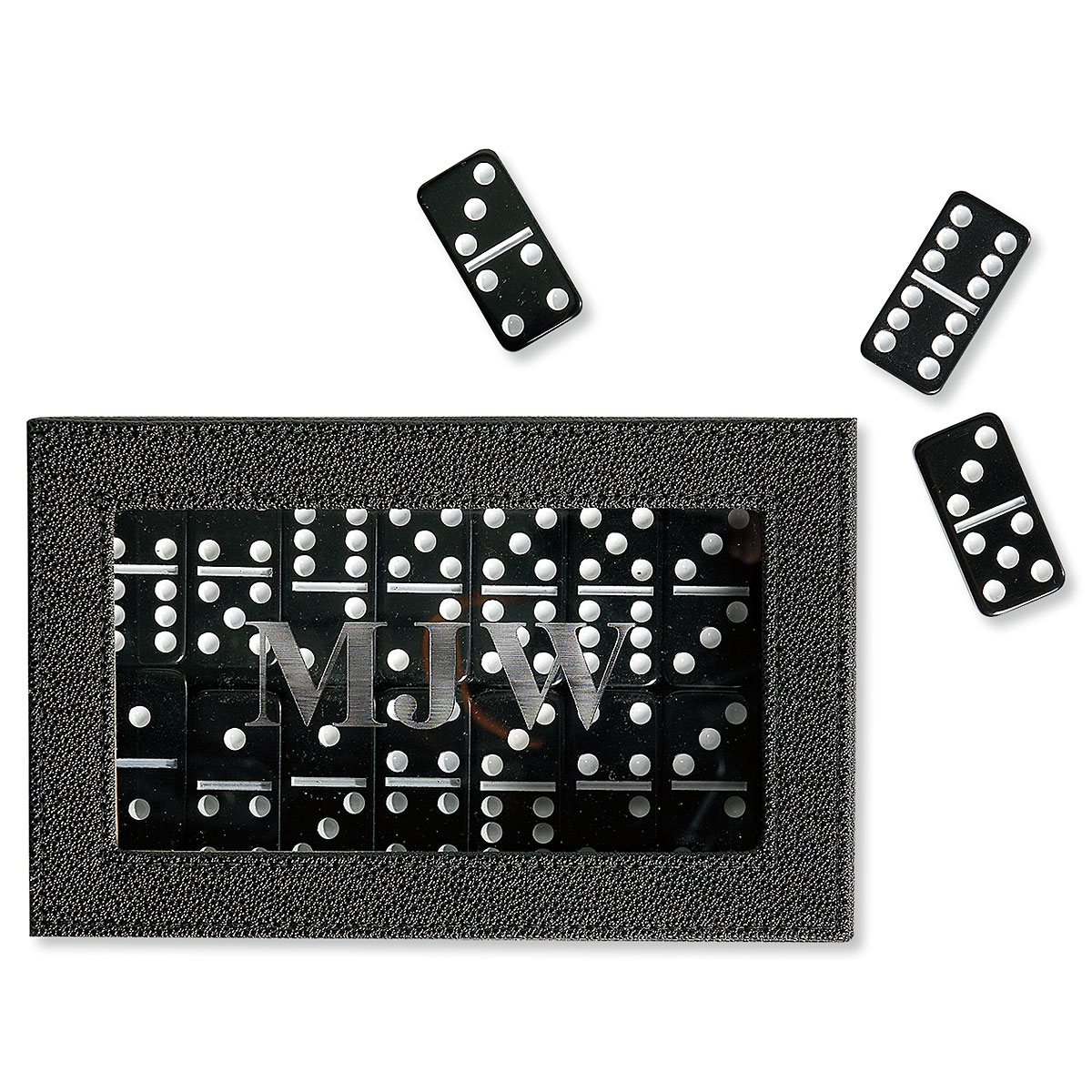 Onyx Personalized Domino Set | Lillian Vernon