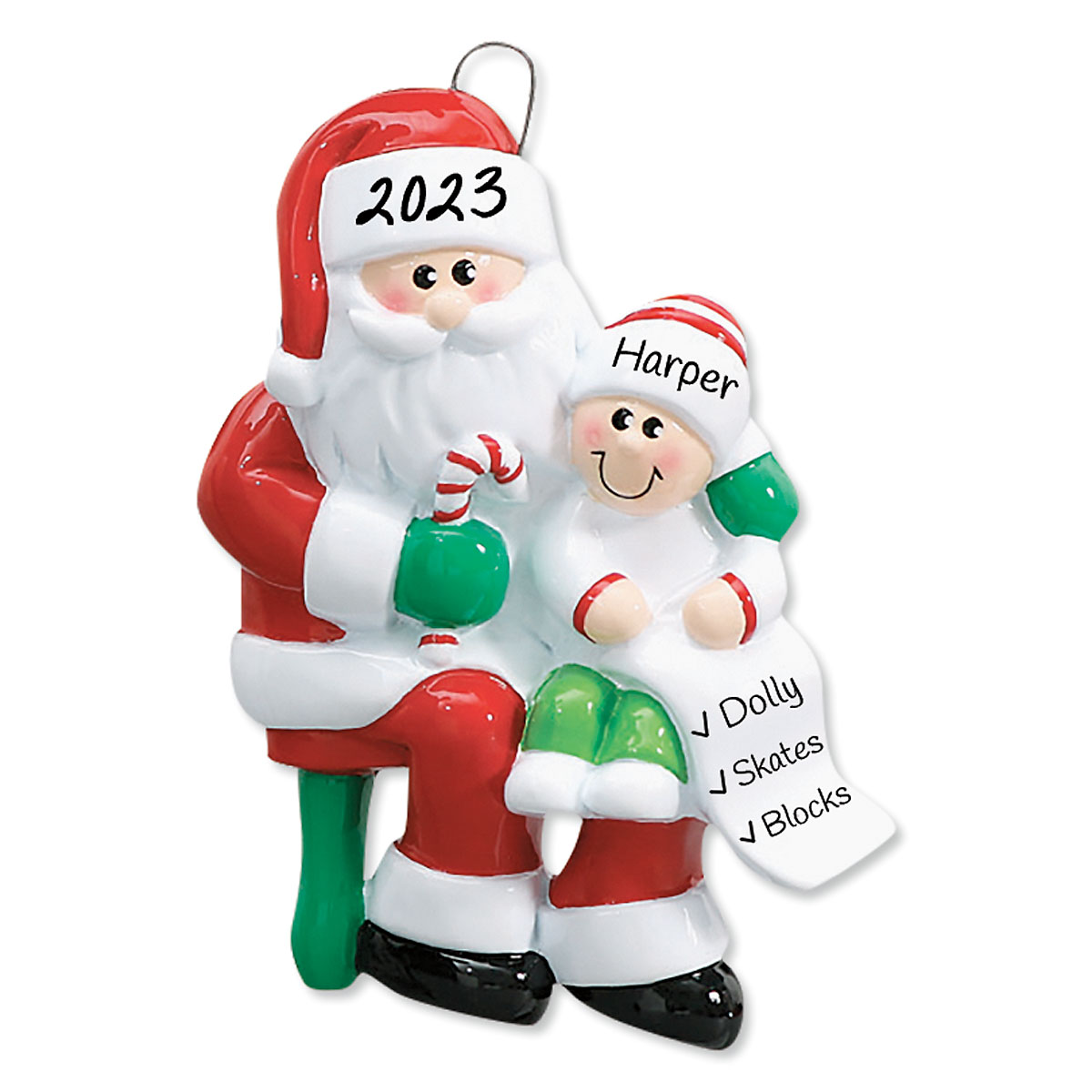 Santa's List Personalized Christmas Ornament | Lillian Vernon