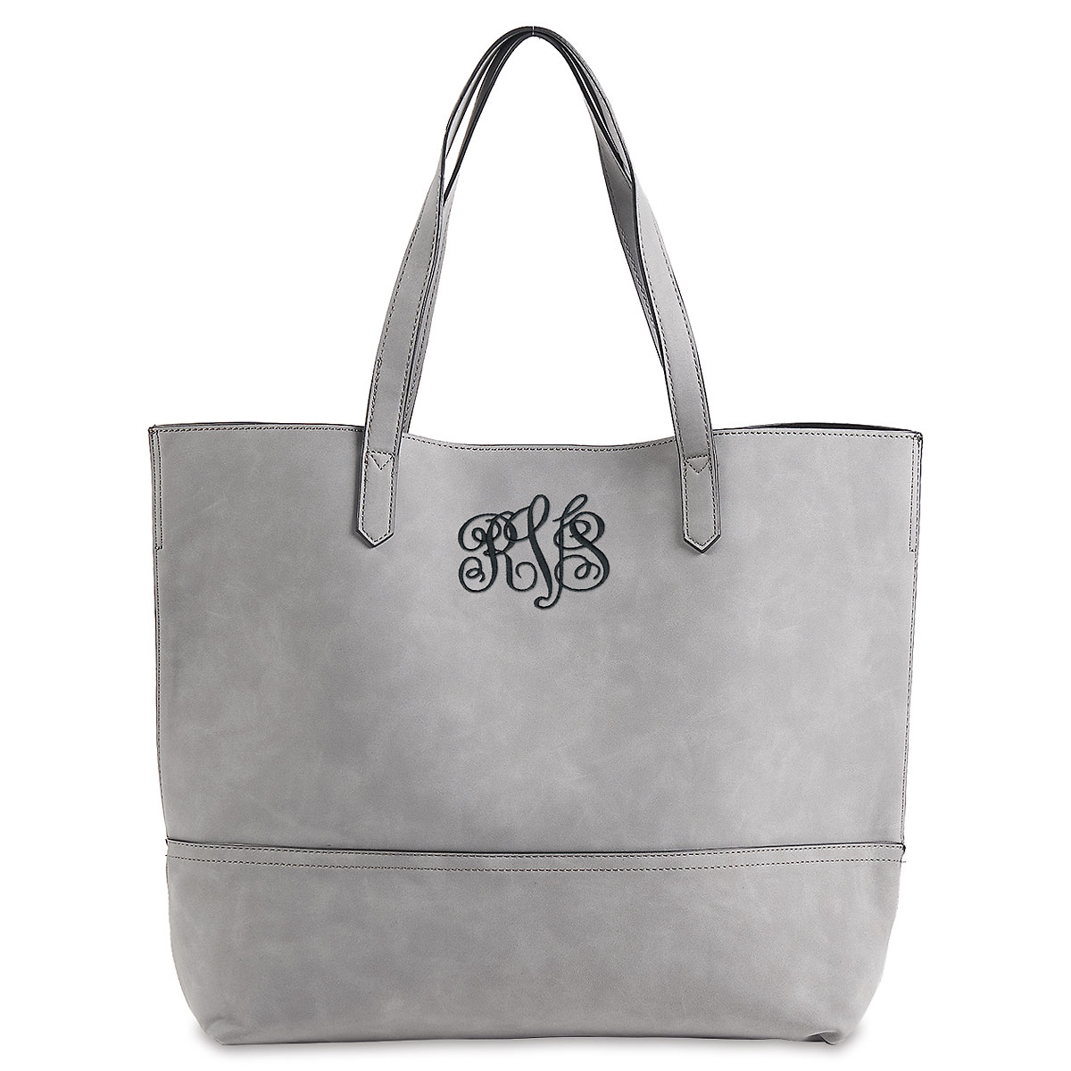 Grey Monogrammed Taylor Tote | Lillian Vernon