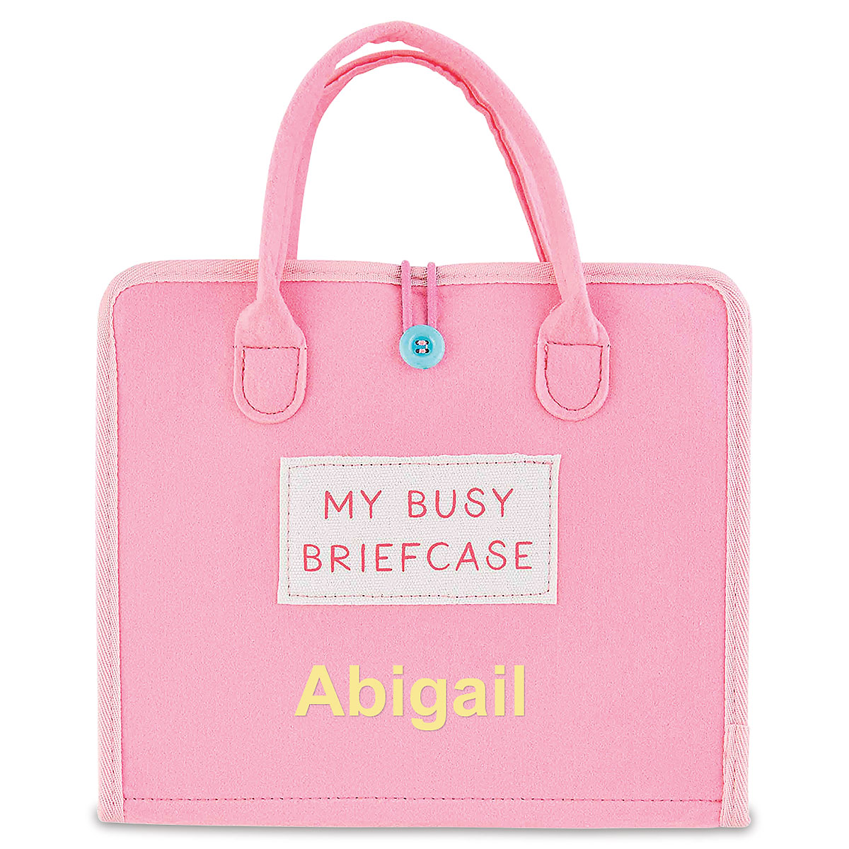 Pink My Busy Personalized Briefcase | Lillian Vernon