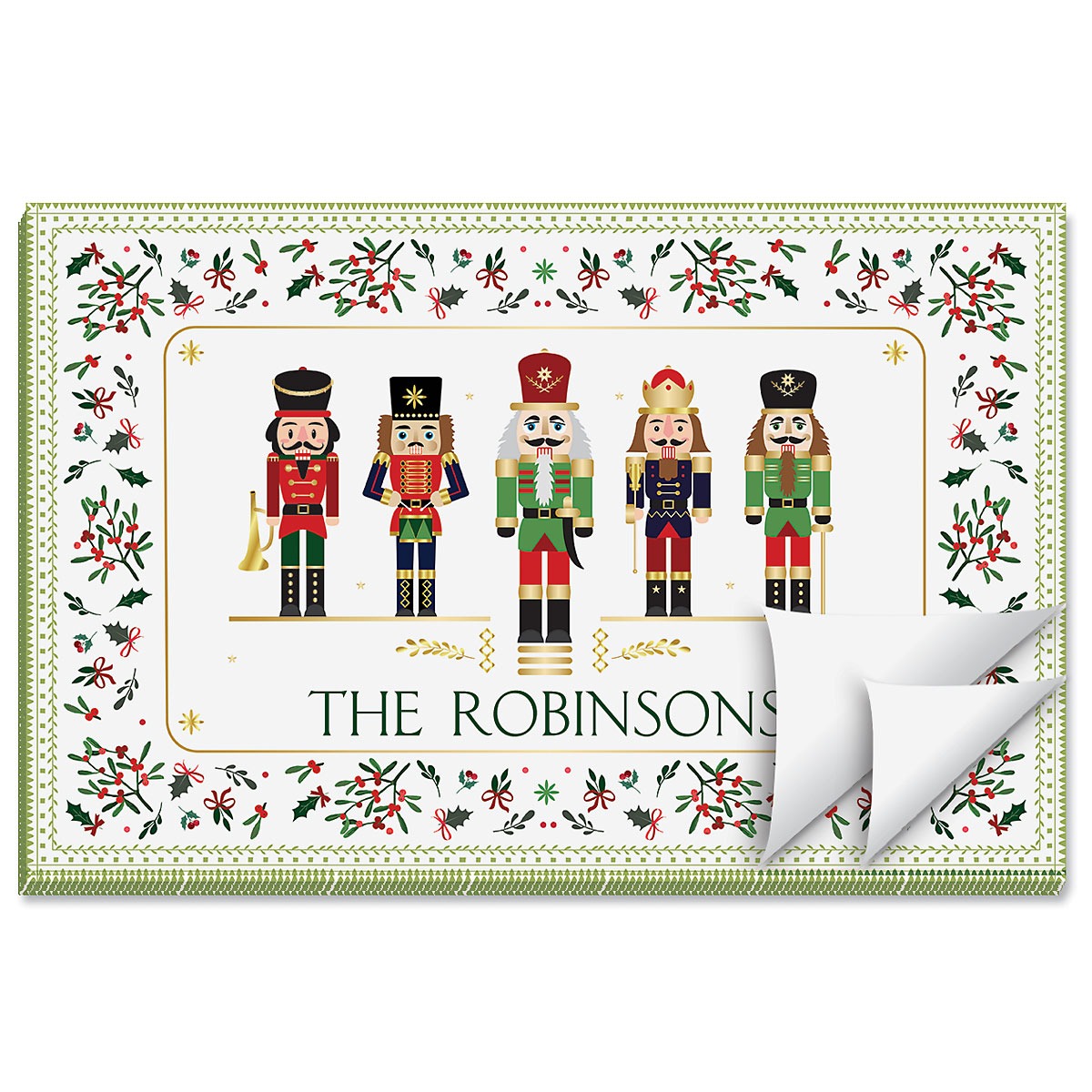 Nutcracker Paper Personalized Placemat Pad | Lillian Vernon