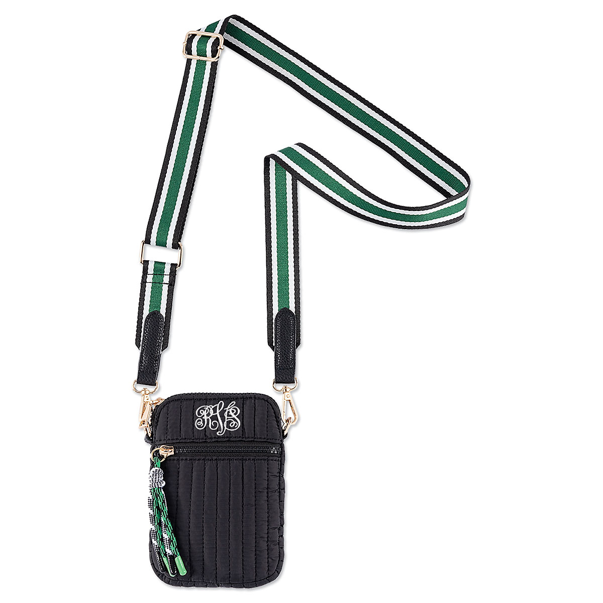 Black Monogrammed Crossbody Bags | Lillian Vernon