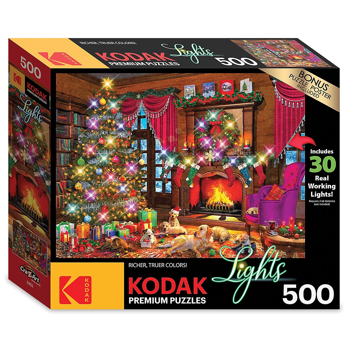Light Up Puppies Christmas Puzzle | Lillian Vernon