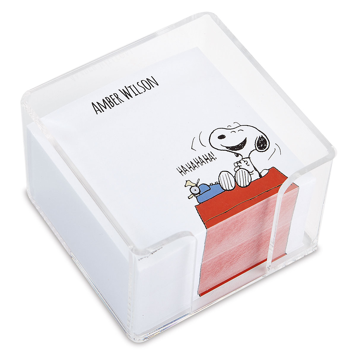 Personalized Snoopy's Typewriter Note Sheets in a Cube 901867 | Lillian ...