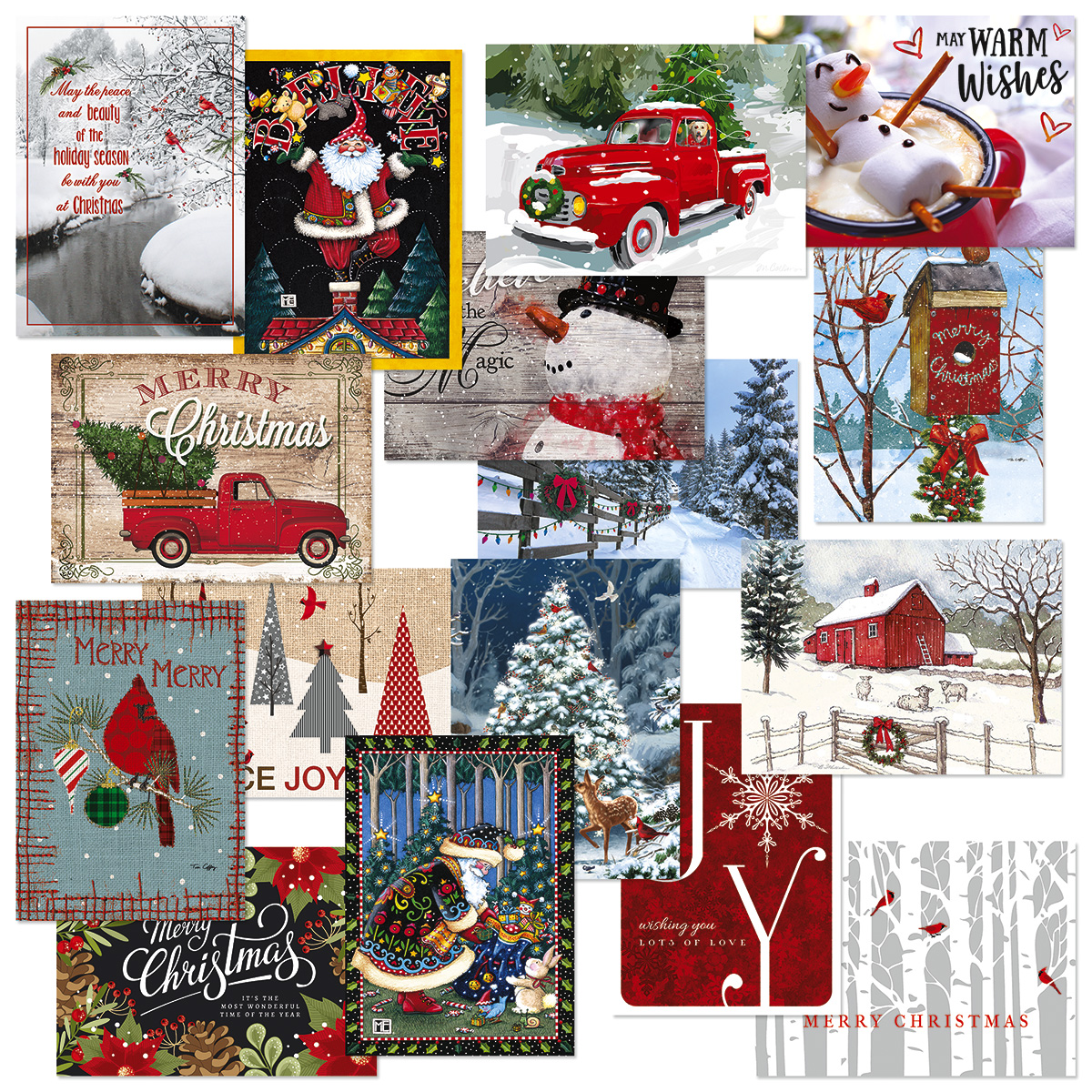 Classic Christmas Card Value Pack - Set of 32 | Lillian Vernon