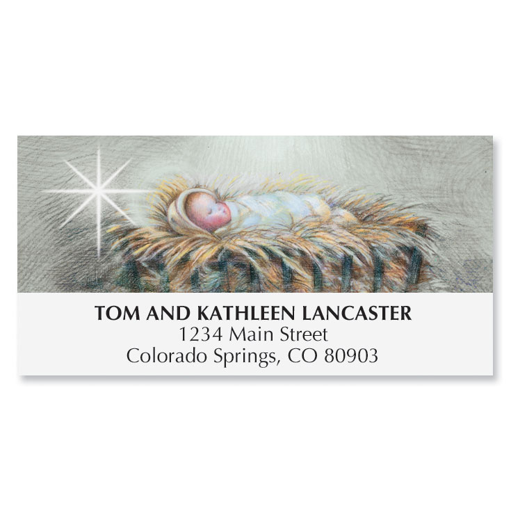Baby Jesus Deluxe Address Labels | Lillian Vernon