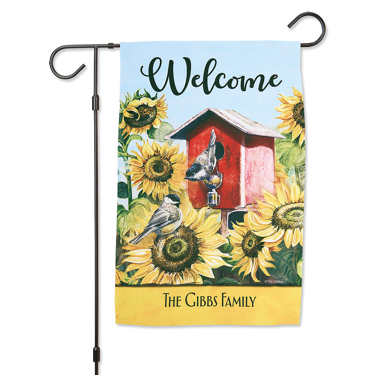 Sunflower Welcome Personalized Garden Flag | Lillian Vernon