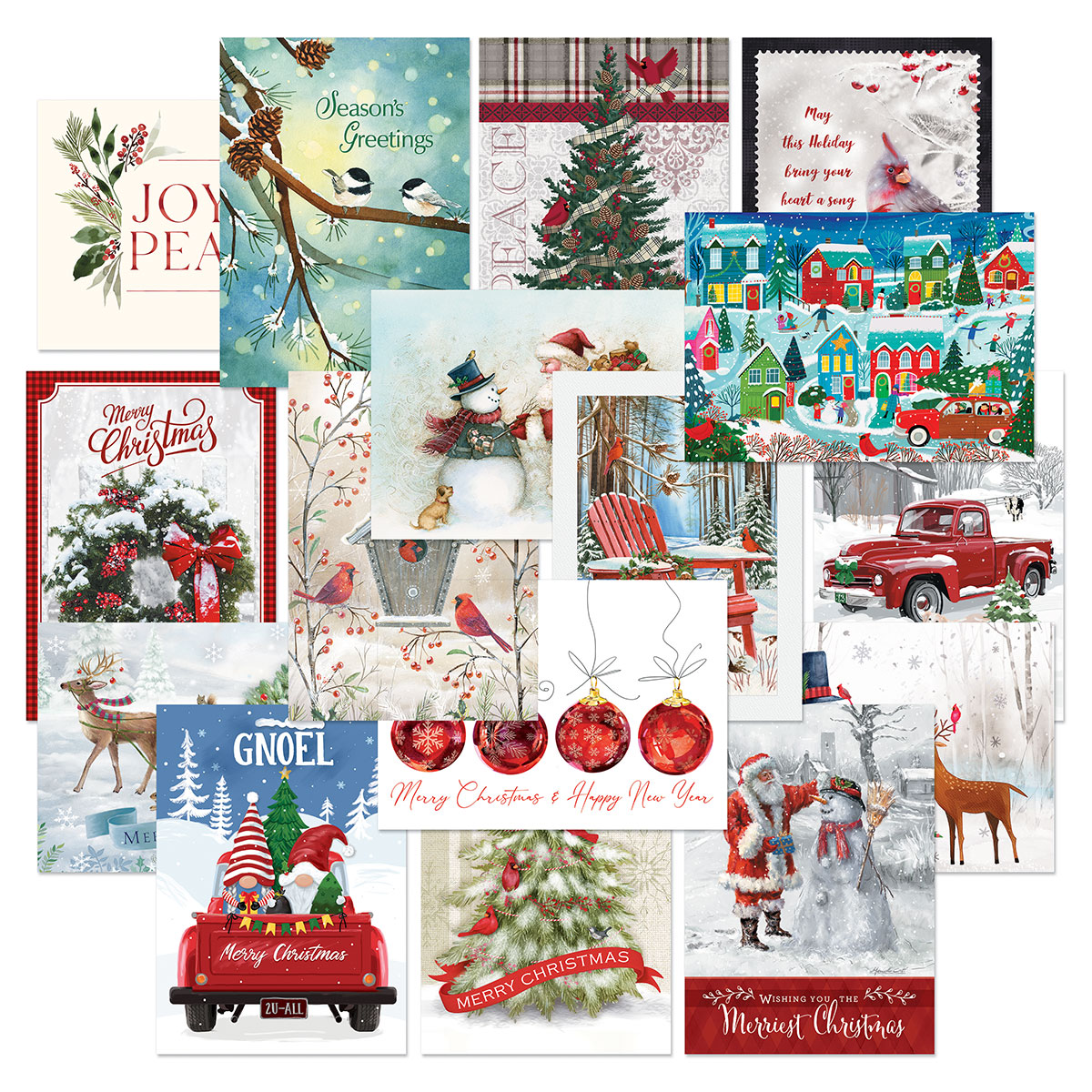 Season's Greetings Christmas Cards Value Pack - Set of 32 | Lillian Vernon