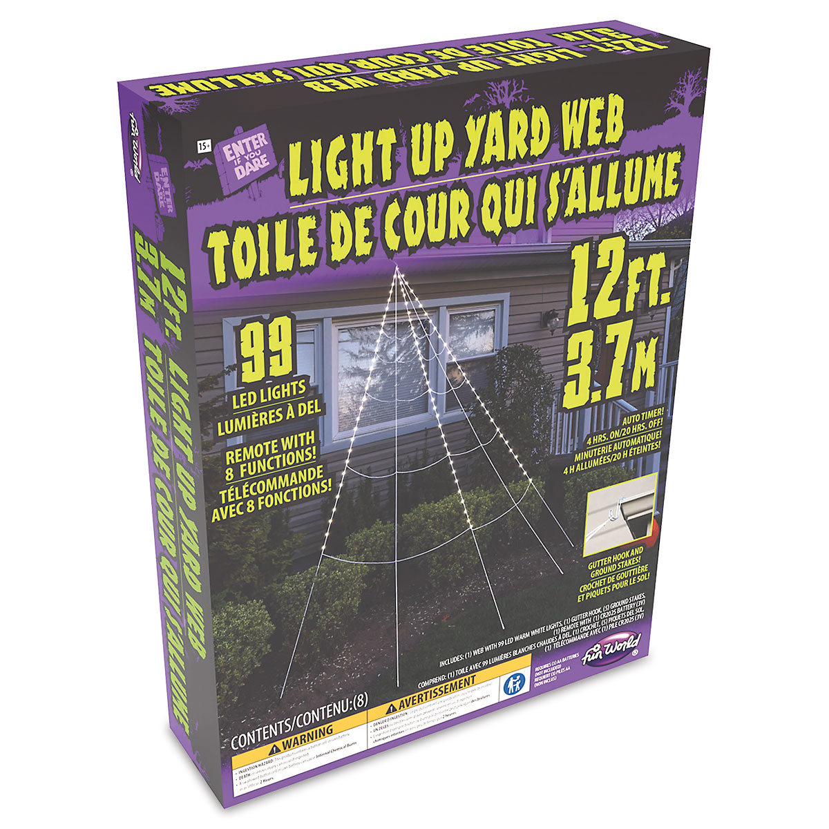 12' Spider Web Light-up Rope | Lillian Vernon