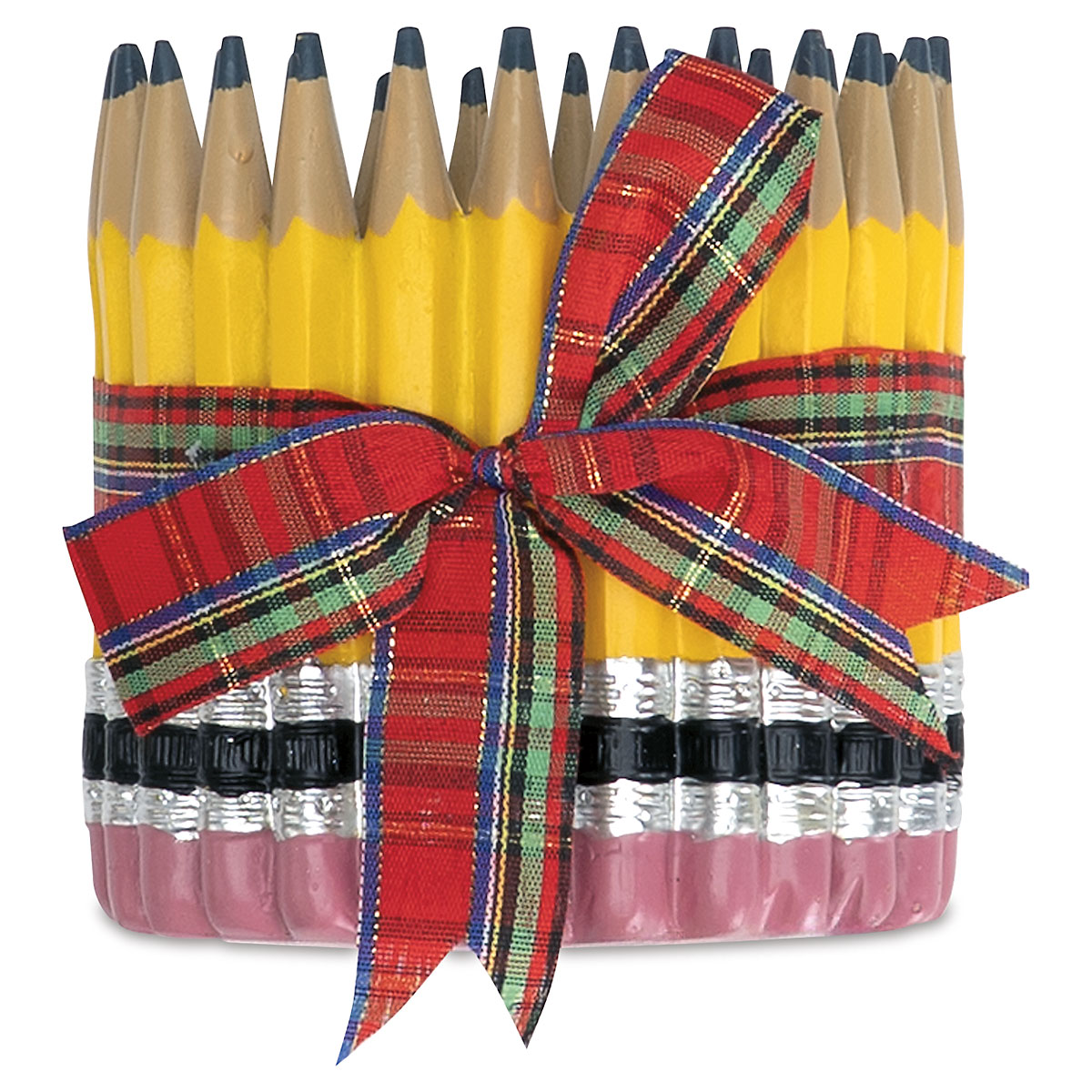 Pencil Planter With Plaid Ribbon | Lillian Vernon