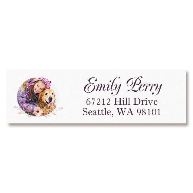 Floral Photo Classic Address Labels | Lillian Vernon
