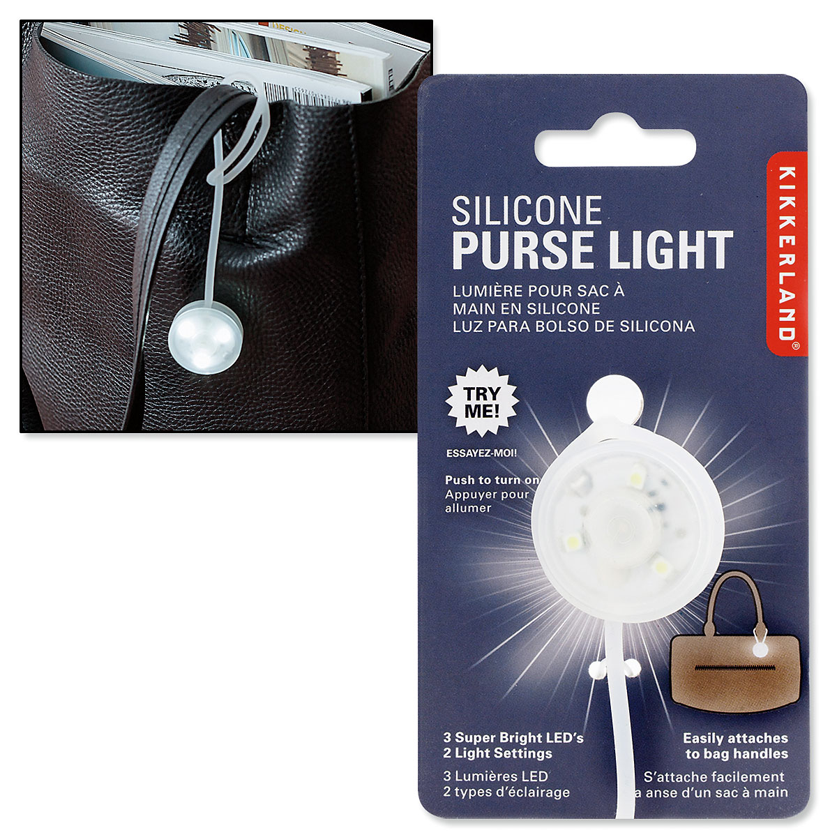 Silicone LED Purse Light | Lillian Vernon