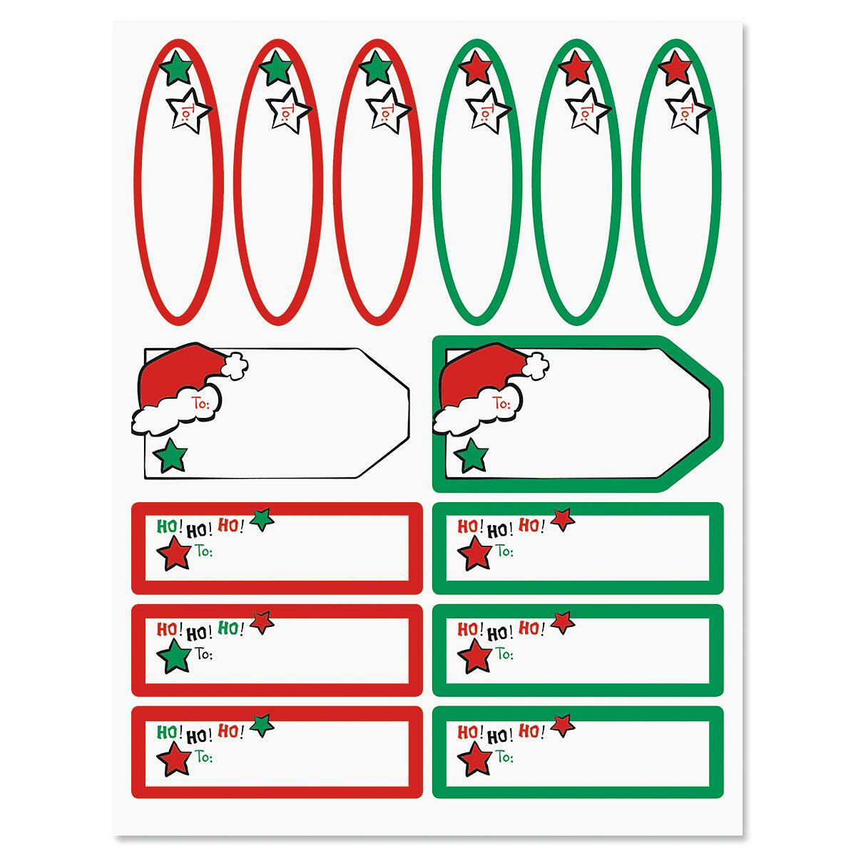 From Santa Gift Wrap To/From Labels | Lillian Vernon