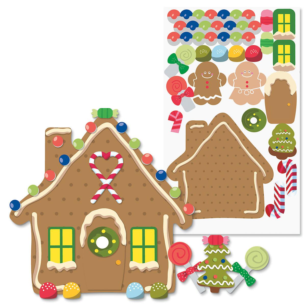 Decorate-Your-Own-Gingerbread House Stickers | Lillian Vernon