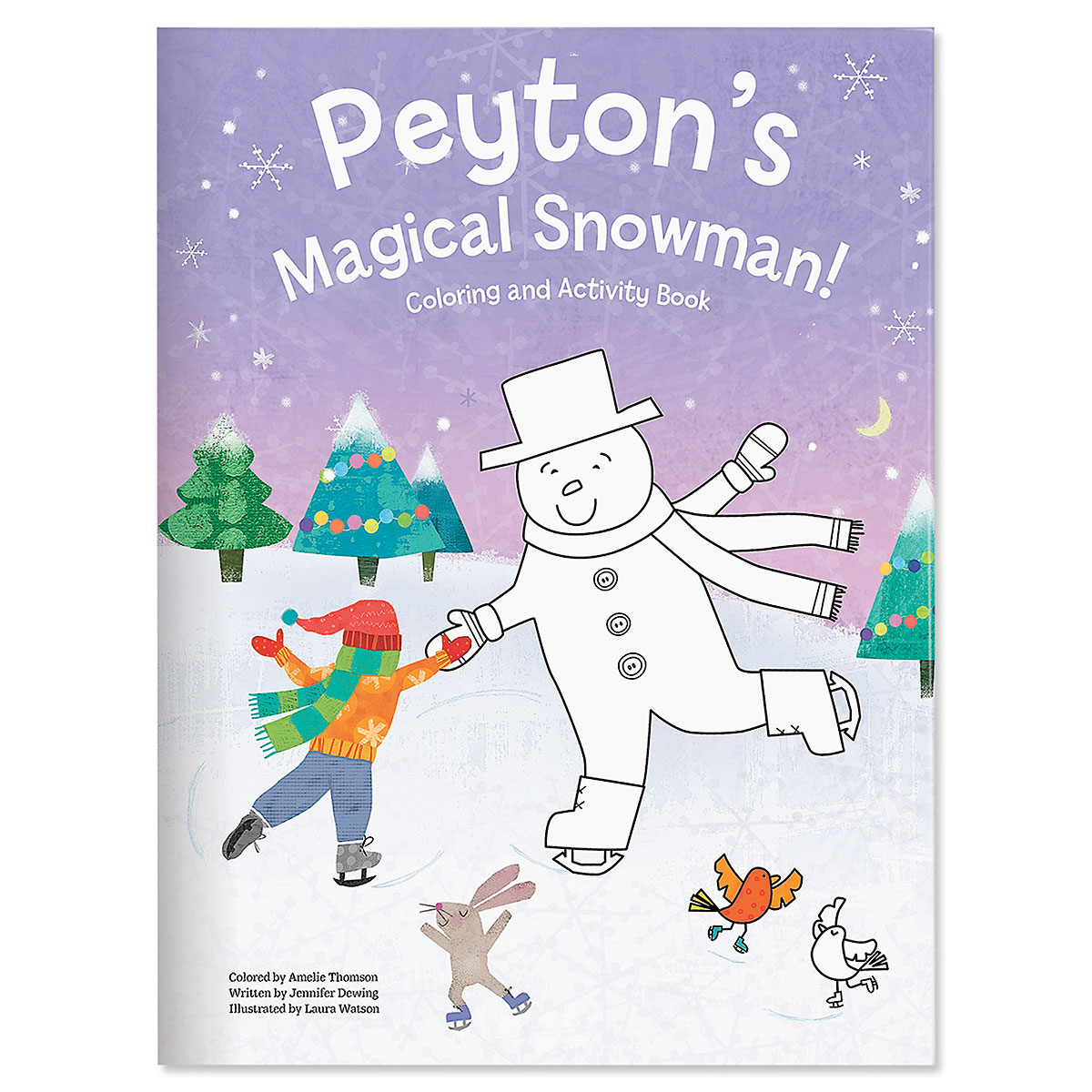 Magical Snowman Personalized Coloring Book and Sticker Set | Lillian Vernon