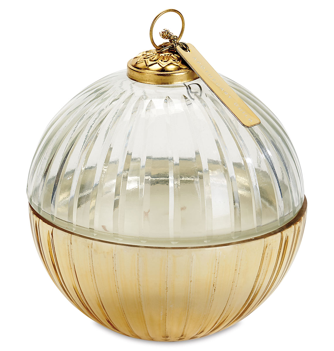 Etched Glass Ornament Ball Candle | Lillian Vernon