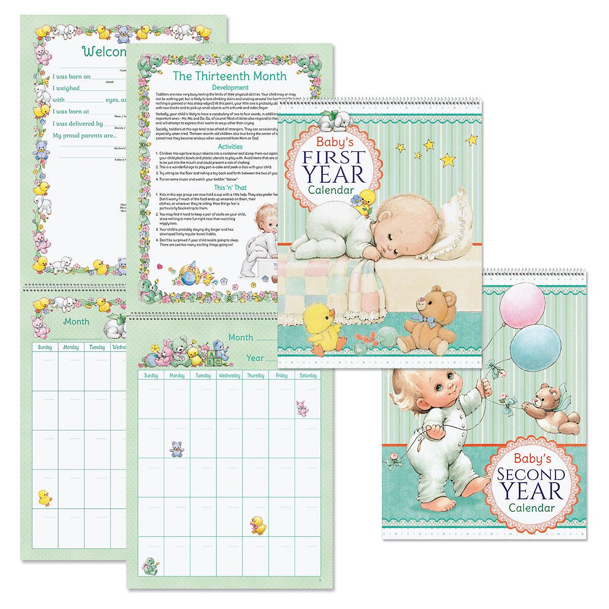 Morehead 1st and 2nd Year Baby Calendars | Lillian Vernon