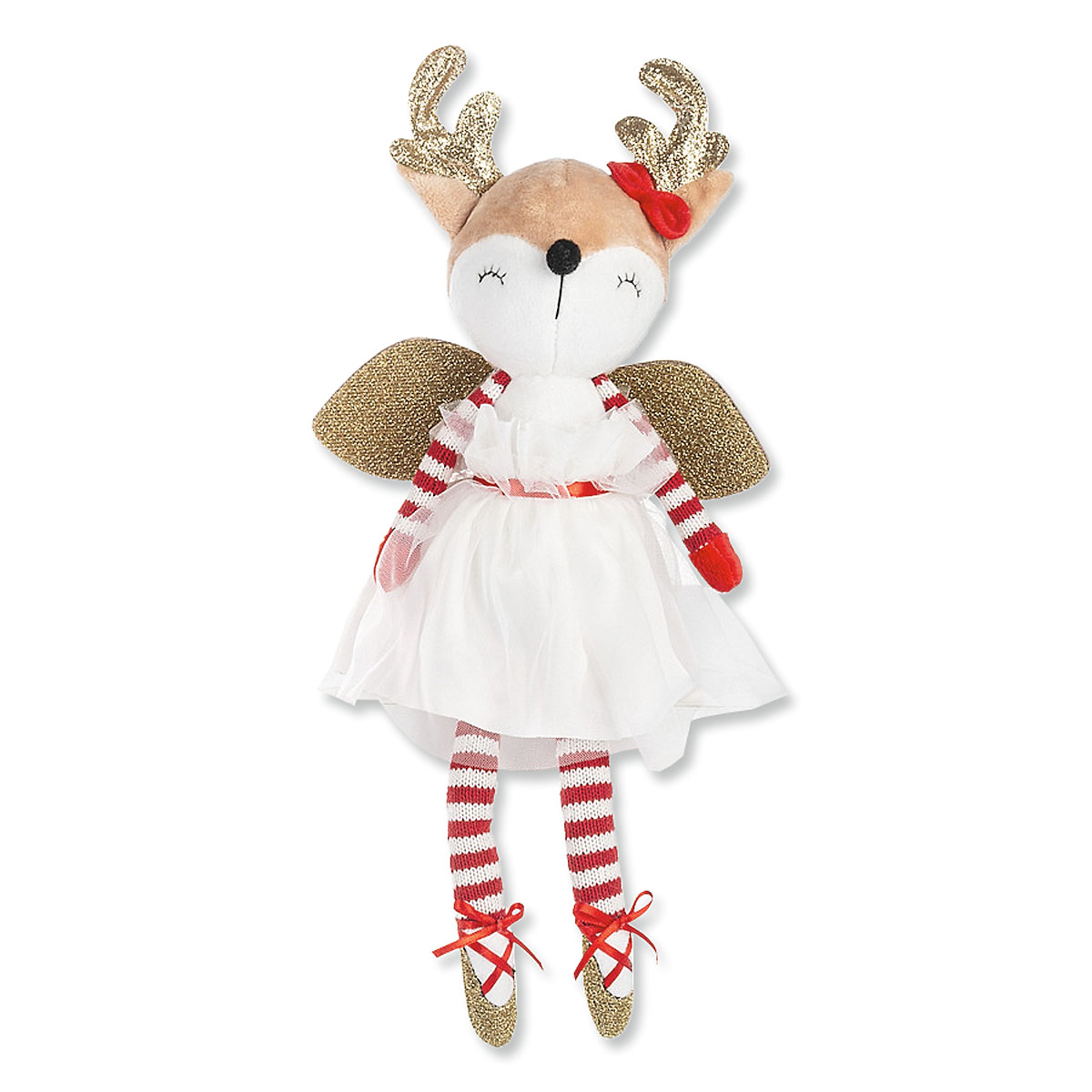 Red/White Reindeer Fairy Shelf Sitter | Lillian Vernon