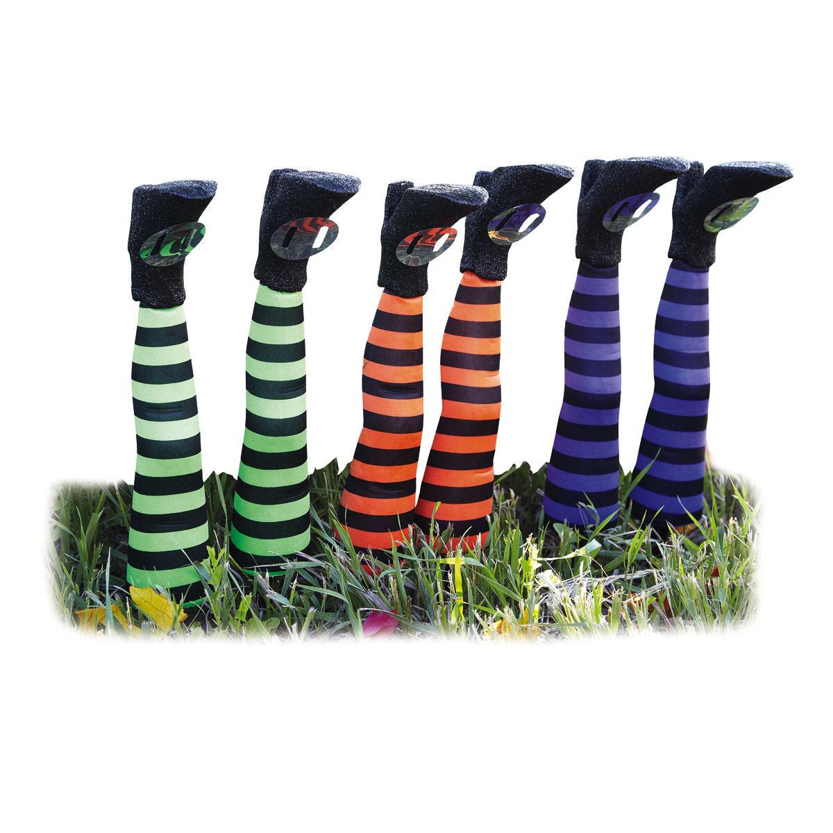 Pair of Striped Witch Legs | Lillian Vernon