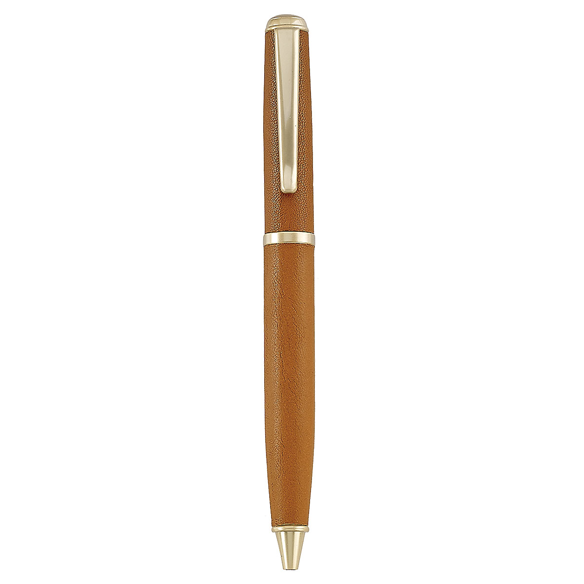 Traditional Leather Wrapped Tan Pen | Lillian Vernon