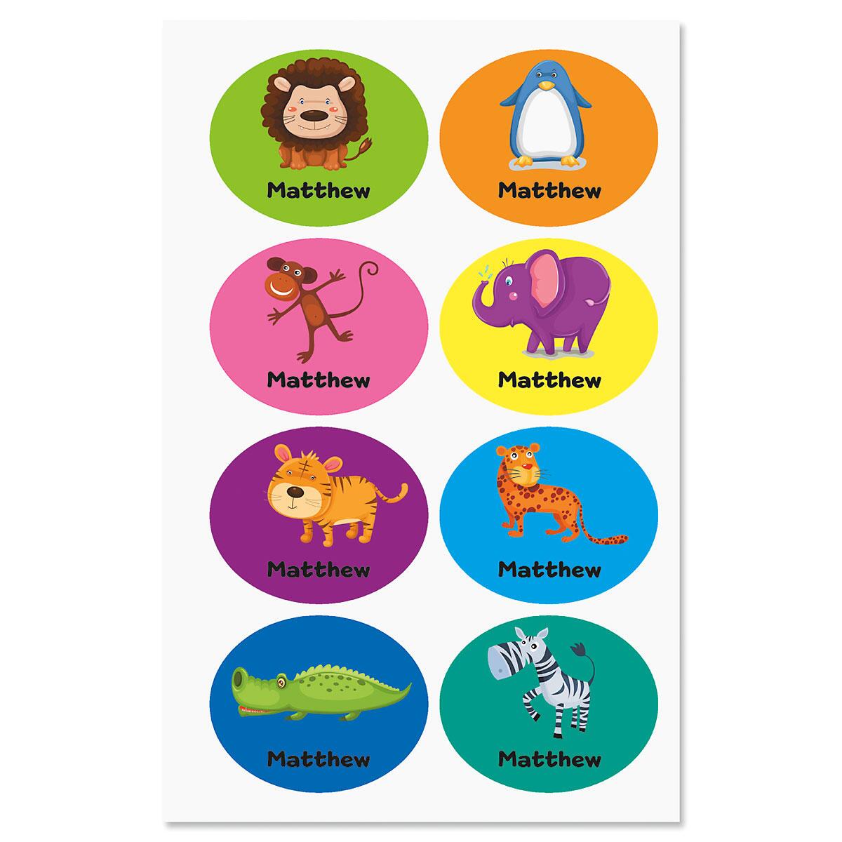 Playful Animal Labels for Kids | Lillian Vernon