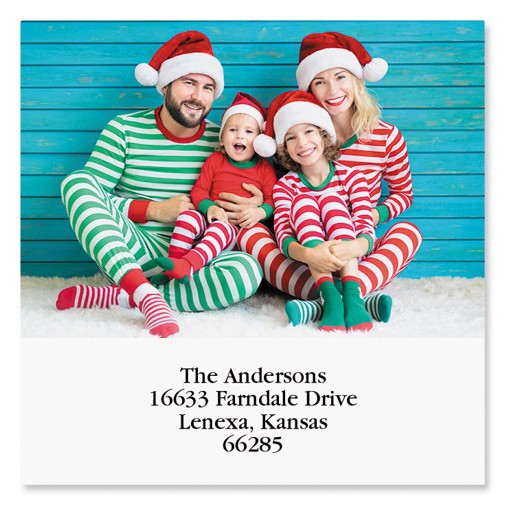 Personalized Direct Large Square Photo Address Label | Lillian Vernon