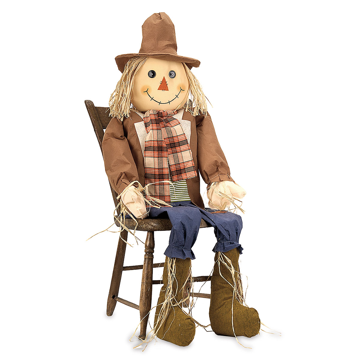 60" Sitting Scarecrow | Lillian Vernon